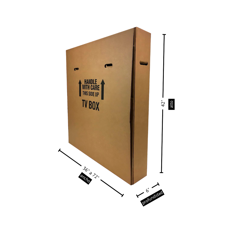 Caja de cartón adaptable para Televisor, cuadros o espejo – Mega Storage